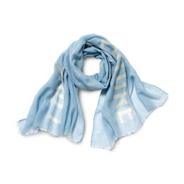 Tchibo - Webschal mit Statement-Print - hellblau