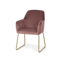 Tchibo - Polsterstuhl - 57x62x87cm - gold - Stahl / Holz / Polyester
