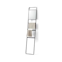 Tchibo - Handtuchleiter mit Spiegel - 35x2,5x190cm - schwarz - Stahl / Glas / Edelstahl