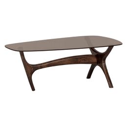 Tchibo - Woood Couchtisch &raquo;Flash&laquo; - 110x60x42cm - braun - Glas / Holz