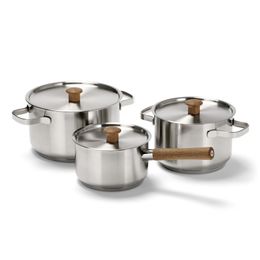 Tchibo - Edelstahl-Kochtopf-Set - silber