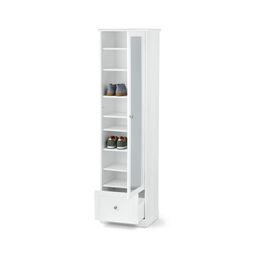 Tchibo - Spiegel-Schuhschrank - 50x38x186cm - silber -