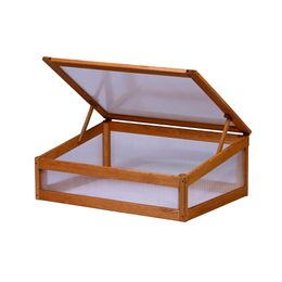 Tchibo - Fr&uuml;hbeet-Aufsatz f&uuml;r Hochbeet &raquo;Kubus&laquo; - 76x56x20cm - hellbraun - Holz / Polycarbonat