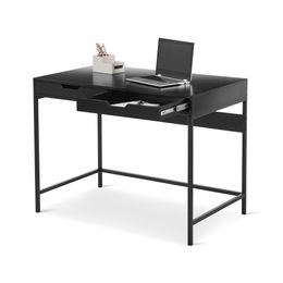 Tchibo - Schreibtisch mit Schubladen - 105x60x76cm - schwarz - Metall