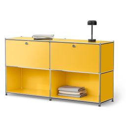 Tchibo - Sideboard Metall &raquo;Cn3&laquo; mit 2 versetzbaren Klappenf&auml;chern - 152x40x82,5cm - chrom - Stahl / Aluminium / Kunststoff