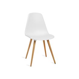 Tchibo - Stuhl &raquo;T2020&laquo; mit Holzbeinen - 45x53x86cm - braun - Polypropylen / Buchenholz