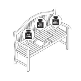 Tchibo - Gartenbank - 150x64x104cm - akazie -