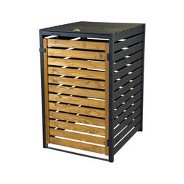 Tchibo - M&uuml;lltonnenverkleidung - 87x77x121cm - schwarz - Fichtenholz