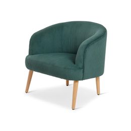 Tchibo - Sessel mit Cord-Bezug - 74x69x76cm - braun - Polyester / Buchenholz
