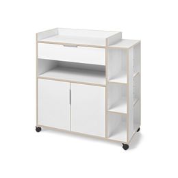 Tchibo - Haushalts-Arbeitswagen - 90x44x94,5cm - silber - Holz / Aluminium / Kunststoff