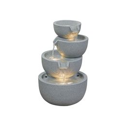 Tchibo - 4-stufiger LED-Gartenbrunnen &raquo;Rama&laquo; - 51x46,5x72,5cm - grau - Polyethylen