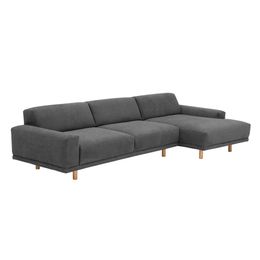 Tchibo - Ecksofa &raquo;Penelope&laquo; - 283x133x68cm - dunkelgrau - Eichenholz / Polyester / Polyamid