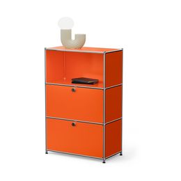 Tchibo - Kommode Metall &raquo;Cn3&laquo; mit 2 Klappenf&auml;chern - 77x40x120,5cm - orange - Stahl / Aluminium / Kunststoff