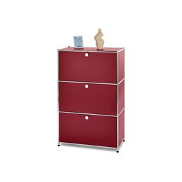 Tchibo - Kommode &raquo;Cn3&laquo; mit 3 Klappf&auml;chern - 77x40x120,5cm - chrom - Stahl / Aluminium / Kunststoff