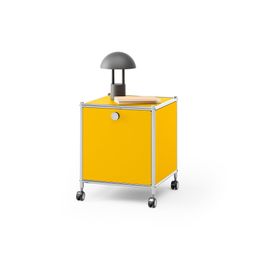 Tchibo - Beistelltisch Metall &raquo;Cn3&laquo; mit Klappenfach - 40x40x49cm - chrom - Stahl / Kunststoff / Aluminium