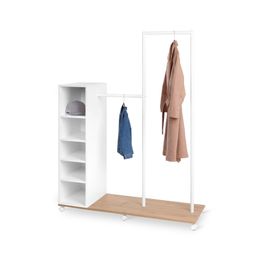Tchibo - Garderobe mit F&auml;chern und verschiedenen Ebenen - 130x50x174cm - braun - Holz / Metall