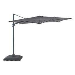 Leco Premium-Ampelschirm inkl. Schirmst&auml;nder - 263x33x43cm - anthrazit -