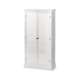 Tchibo - Flurschrank in Lamellenoptik - 80x39x160cm - bronze - Holz / Metall