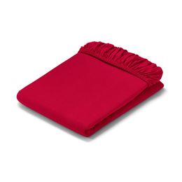 Tchibo - Jersey-Spannbettlaken - rot