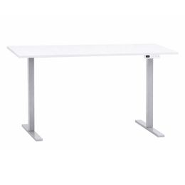 Tchibo - H&ouml;henverstellbarer Schreibtisch &raquo;Metz&laquo; - 138x60x72,7cm - silber - Holz / Metall / Kunststoff