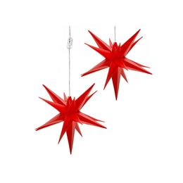 2 AMARE LED-Sterne - 27x5,5x21,5cm - wei&szlig; - Kunststoff