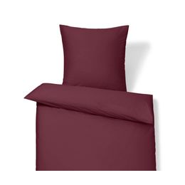 Tchibo - Baumwollsatin-Bettw&auml;sche - bordeaux