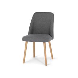 Tchibo - Gepolsterter Esszimmer-Stuhl - 39x58x87cm - braun - Polyester / Eichenholz