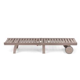 Tchibo - Gartenliege mit Rollen - 195x64x35cm - anthrazit -