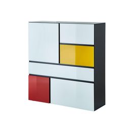 Tchibo - Highboard &raquo;Ideeus&laquo; - 120x40x130cm - schwarz - Glas