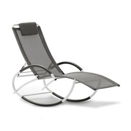 Tchibo - Schaukelliege mit verstellbarer R&uuml;ckenlehne - 115x11x61cm - silber - Polyvinylchlorid / Polyester / Stahl