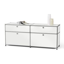 Tchibo - Sideboard Metall &raquo;Cn3&laquo; mit 2 Klappenf&auml;chern und 2 Schubladen - 152x40x64,5cm - chrom - Stahl / Aluminium / Kunststoff