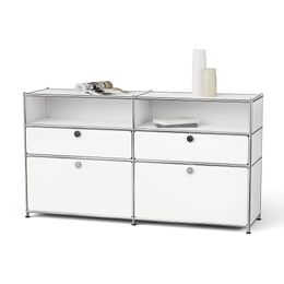 Tchibo - Sideboard Metall &raquo;Cn3&laquo; mit 2 Klappenf&auml;chern - 152x40x84,5cm - chrom - Stahl / Aluminium / Kunststoff