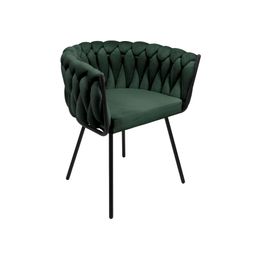 Eglo Stuhl &raquo;Manambolosy&laquo; - 63x54x106cm - schwarz - Polyester / Schaumstoff / Metall