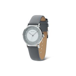 Tchibo - Damenuhr mit Lederarmband - silber