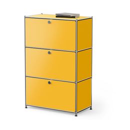Tchibo - Kommode Metall &raquo;Cn3&laquo; mit 3 Klappenf&auml;chern - 77x40x120,5cm - chrom - Stahl / Aluminium / Kunststoff