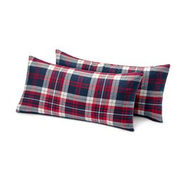 Tchibo - 2 Flanell-Kopfkissenbez&uuml;ge - wei&szlig;