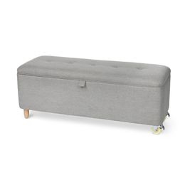 Tchibo - Bank mit Stauraum - 123,5x43,x48,5cm - schwarz - Holz / Pappe / Polyethylen