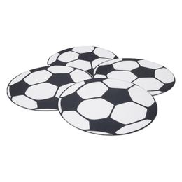 Tchibo - 4 Fu&szlig;ball-Platzsets - schwarz