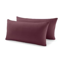 Tchibo - 2 Jersey-Kopfkissenbez&uuml;ge - bordeaux