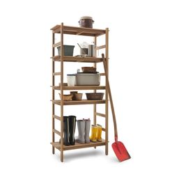 Tchibo - Outdoor-Regal mit individuell positionierbaren Regalb&ouml;den - 80x40x180,5cm - braun - Akazienholz / Stahl / Polypropylen