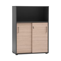 Tchibo - Aktenschrank &raquo;Metz&laquo; - 80,1x38,2x113,4cm - silber -