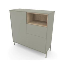 Roba Highboard &raquo;Hygge&laquo; mit 2 T&uuml;ren - 115x43x117cm - gr&uuml;n - Holz / Metall / Acryl