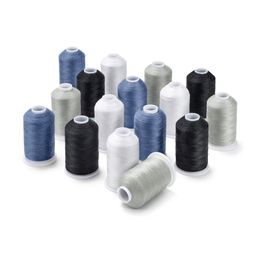 Tchibo - 16 Overlock-Garn-Spulen - dunkelblau