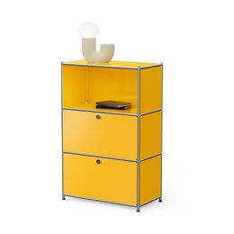 Tchibo - Kommode Metall &raquo;Cn3&laquo; mit 2 Klappenf&auml;chern - 77x40x120,5cm - chrom - Stahl / Aluminium / Kunststoff