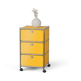Tchibo - Rollcontainer Metall &raquo;Cn3&laquo; mit 3 Schubladen - 40x40x70,5cm - chrom - Stahl / Aluminium / Kunststoff