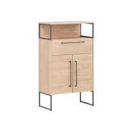 Tchibo - Highboard &raquo;Dumone&laquo; - 65x33x112,5cm - anthrazit - Holz / Metall