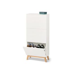 Tchibo - Schuhschrank mit Kippf&auml;chern - 60x29x132cm - braun -