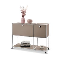 Tchibo - Konsole Metall &raquo;Cn3&laquo; mit 2 Klappf&auml;chern - 115x40x82,5cm - taupe - Metall / Kunststoff / Kunststoff