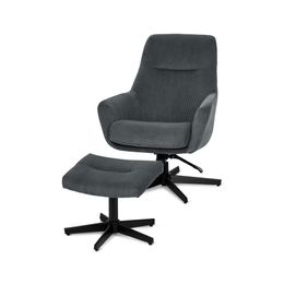 Tchibo - Design-Sessel - 72x75,5x85,5cm - anthrazit - Polyester / Polyurethan / Holz