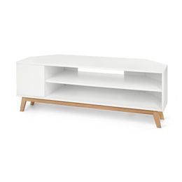 Tchibo - Eck-Lowboard - 130x46x45,4cm - braun - Holz / Eschen-Massivholz